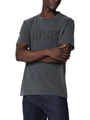GOLDEN GOOSE Anthracite Vintage-effect T-shirt - Grey