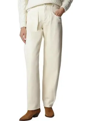 Isabel Marant Étoile Lisha Barrel Jeans In Cotton Denim - Beige