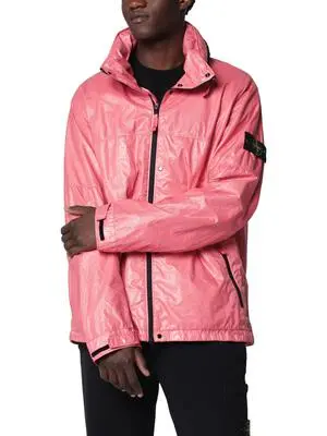 Stone Island Stone Island Geranium Glossy Nylon Jacket Pink