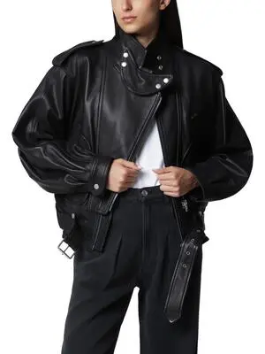 Isabel Marant Étoile Leather Biker Jacket - Black