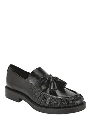 Nine West Gersen Tassel Moc Toe Loafer - Black