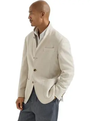 Brunello Cucinelli Lightweight Water-resistant Cashmere Blazer - Sand