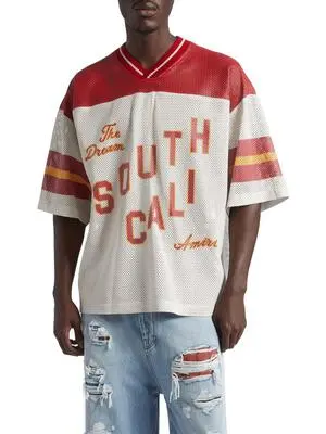 Amiri Perforated Leather Football Jersey - Ivory