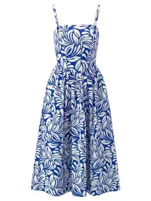 Yumi Kim Printed Midi Dress - Blue