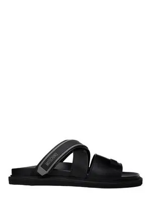 Moschino Sporty Slippers - Black