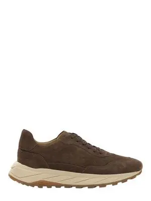 HENDERSON BARACCO Round Toe Lace-up Sneakers - Brown