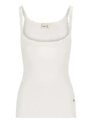 Chloé Chloé Fitted Tank Top White