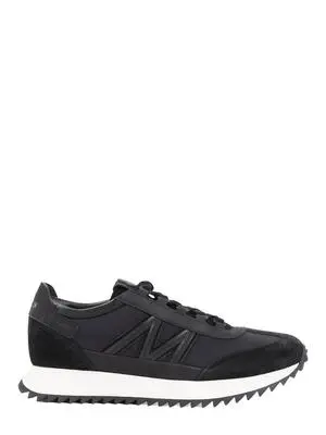 Moncler Pacey 2 Technical Fabric And Suede Overlay Sneakers - Black
