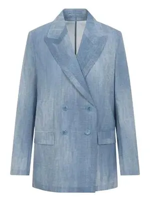 ERMANO SCERVINO Ermanno Scervino Double-Breasted Printed Blazer