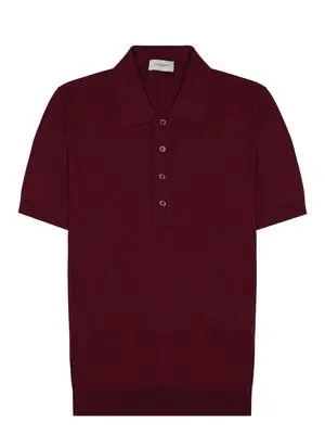 PAOLO PECORA MILANO Polo In Seta Misto Cotone - Bordeaux
