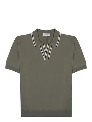 PAOLO PECORA MILANO Polo In Seta Misto Cotone - Grey