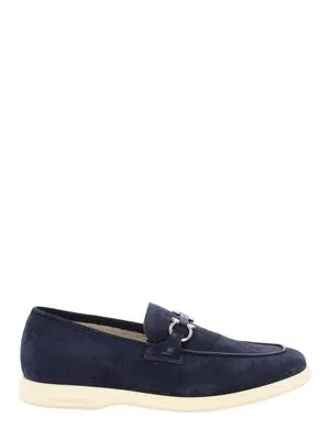 FERRAGAMO Gancini Ornament Loafers - Blue