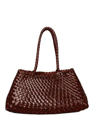 RIMINI Hand Woven Shoulder Bag - Brown