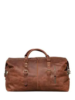 TOURI Touri Genuine Leather Holdall Weekender Bag