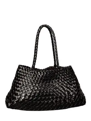 RIMINI Rimini Hand-Woven Shoulder Bag Black