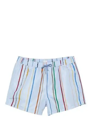 Paul Smith Striped Drawstring Swimwear - Light Blue