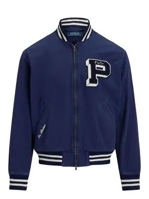 Ralph Lauren Varsity Jacket With "p" Appliqu - Navy