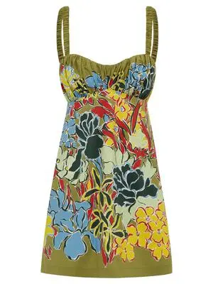 ALEMAIS ALEMAIS Gathered Bodice Empire Waist Mini Dress