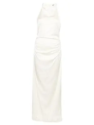 ROTATE BY BIRGER CHRISTENSEN Lace-detail High-neck Dress - Bianco