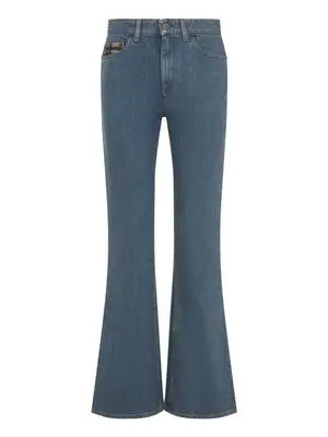 Burberry Doria Cotton Jeans - Blue