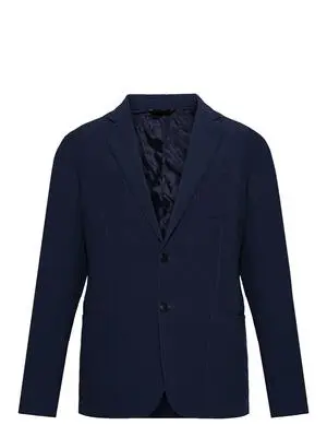 Giorgio Armani Tailored Wool Blend Blazer - Navy