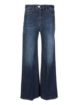 Seventy High Waist Belted Stretch Cotton Shorts - Light Blue