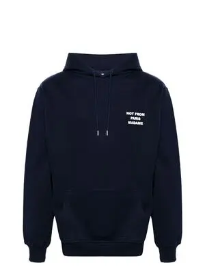 Drole De Monsieur Cotton Hoodie - Navy