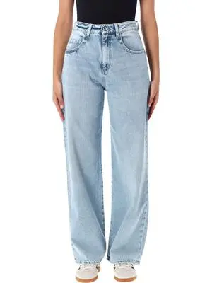 ICON DENIM LOS ANGELES ICON DENIM High-Rise Wide-Leg Jeans Blu
