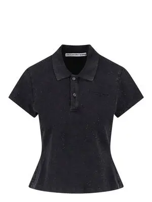 Alexander Wang Short Sleeve Polo Shirt - Black