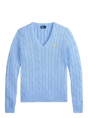 RALPH LAUREN RALPH LAUREN Cable Knit V-Neck Pullover