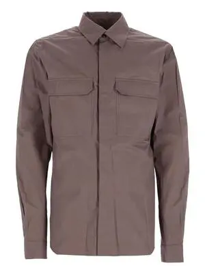 Rick Owens Inspired Long Sleeve Shirt For - Brown