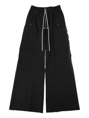 RICK OWENS RICK OWENS Black Draped Cargo Trousers