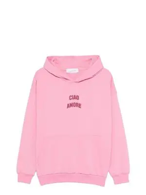 Giada Benincasa Ciao Amore" Graphic Hooded Sweatshirt - Pink