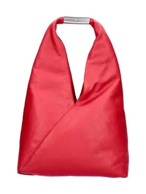 MAISON MARGIELA Calf Leather Shoulder Bag With Metallic Hardware - Red