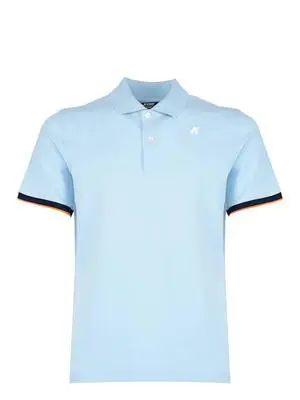 K-WAY K-way Men's Short-Sleeve Polo Shirt Light Blue