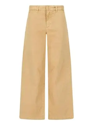 JEANERICA 100% Cotton Wide-leg Jeans - Beige