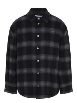 OFF-WHITE OFF-WHITE Wool Padded Flannel Shirt Jacket