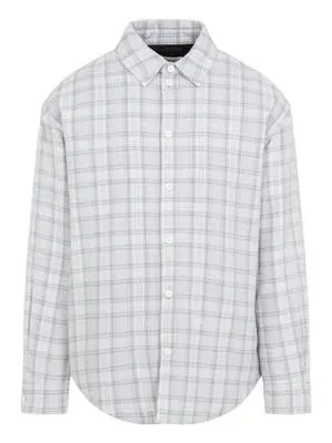 Off-White Check Flannel Padded Overshirt - Grey