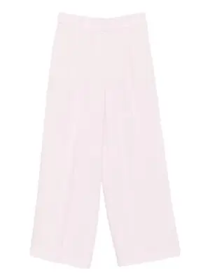 BOSS BLACK Linen Blend Trousers - Pink