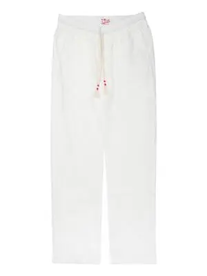 MC2 SAINT BARTH Linen Drawstring Trousers - White