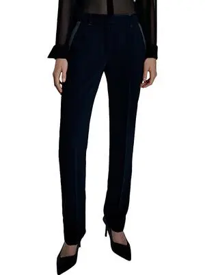 Marella Straight Fit Belted Trousers - Black