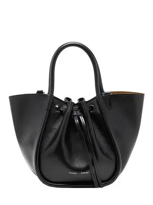 Proenza Schouler Ruched Leather Tote Bag - Black