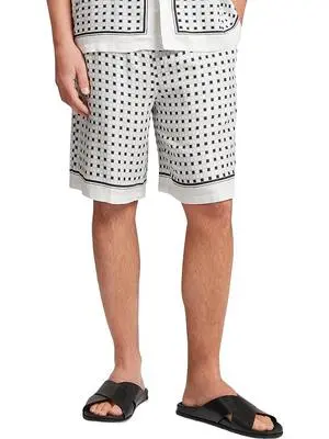 Ted Baker London Attlass Geo Print Board Shorts - Ecru