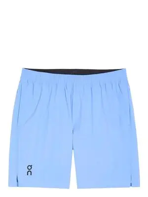On Focus Logo Shell Shorts - Blue