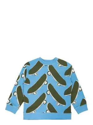 Stella McCartney Long-sleeved Graphic Print Sweater - Blue