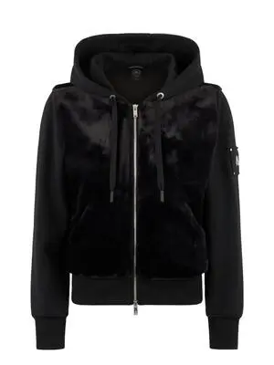Moose Knuckles Rosylyn Zip Up Hoodie - Black