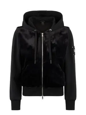 Moose Knuckles Rosylyn Zip Up Hoodie - Black