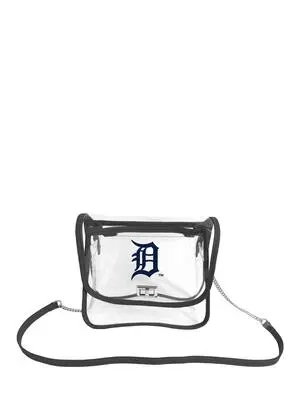 LOGO BRANDS Detroit Tigers Sideline Clear Shoulder Bag - Navy