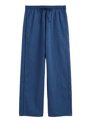 Cos Piped Striped Drawstring Pants - Blue