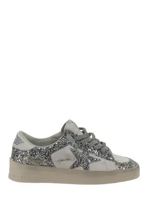 GOLDEN GOOSE Leather Sequined Sneakers - Grey